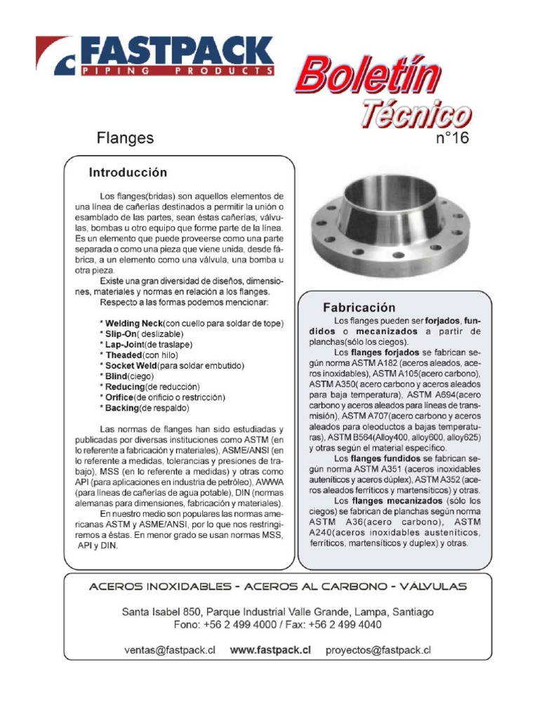 Flanges NORMAS | Soldadura | Construcción