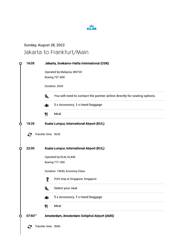 View Flight Details For Your Upcoming Flights With KLM My Trip - KLM (2 ...