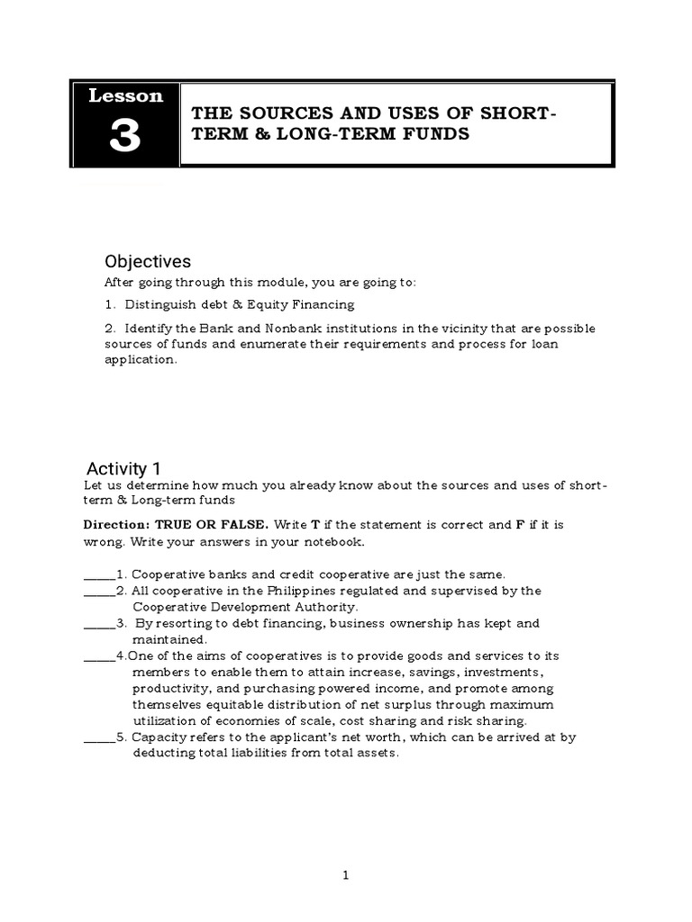 Sources of Business Financing Explained | PDF | Debt | Equity (Finance)