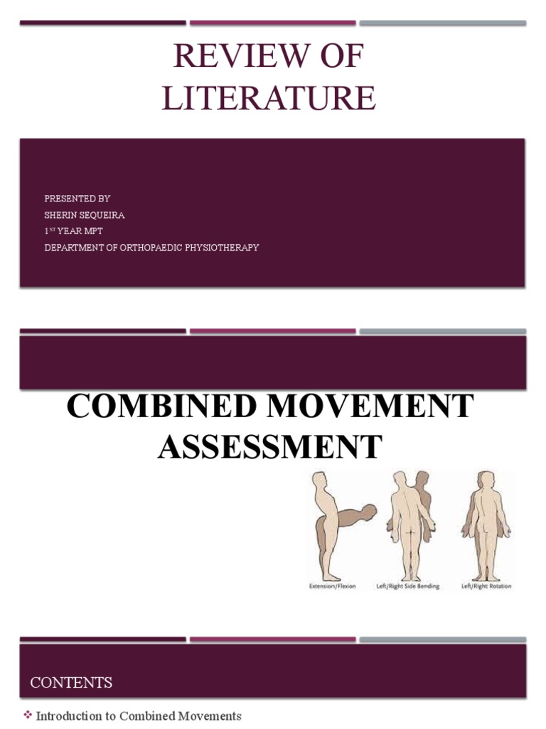 Sherin Seminar 1 Combined Movements Assessment | PDF | Vertebral Column ...