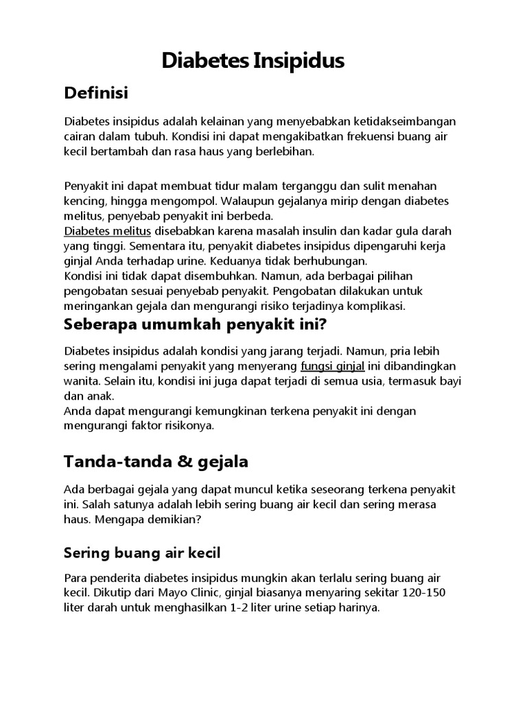Diabetes Insipidus | PDF