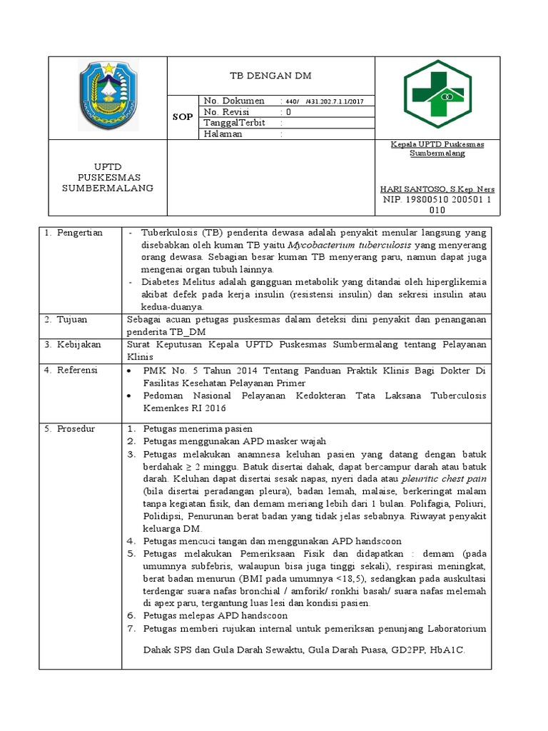 Sop TB-DM | PDF