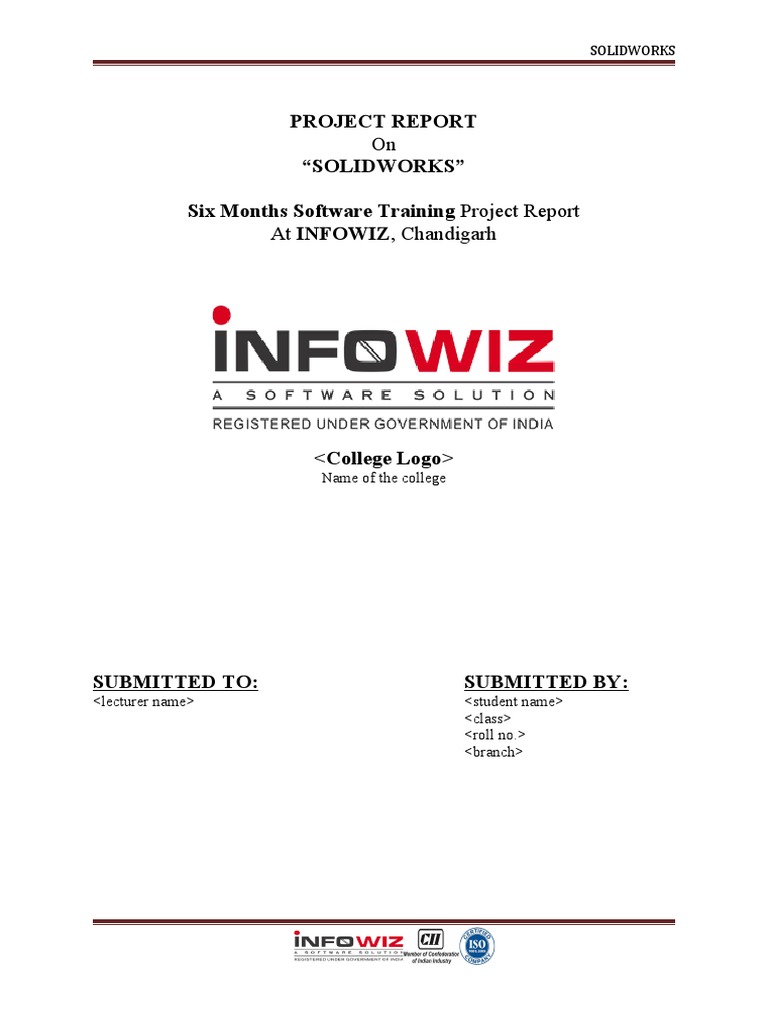 SOLIDWORKS Report | PDF | Menu (Computing) | Design
