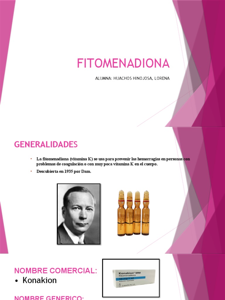 Fitomenadiona: Usos y Dosis | PDF | Relaciones personales, crianza y ...