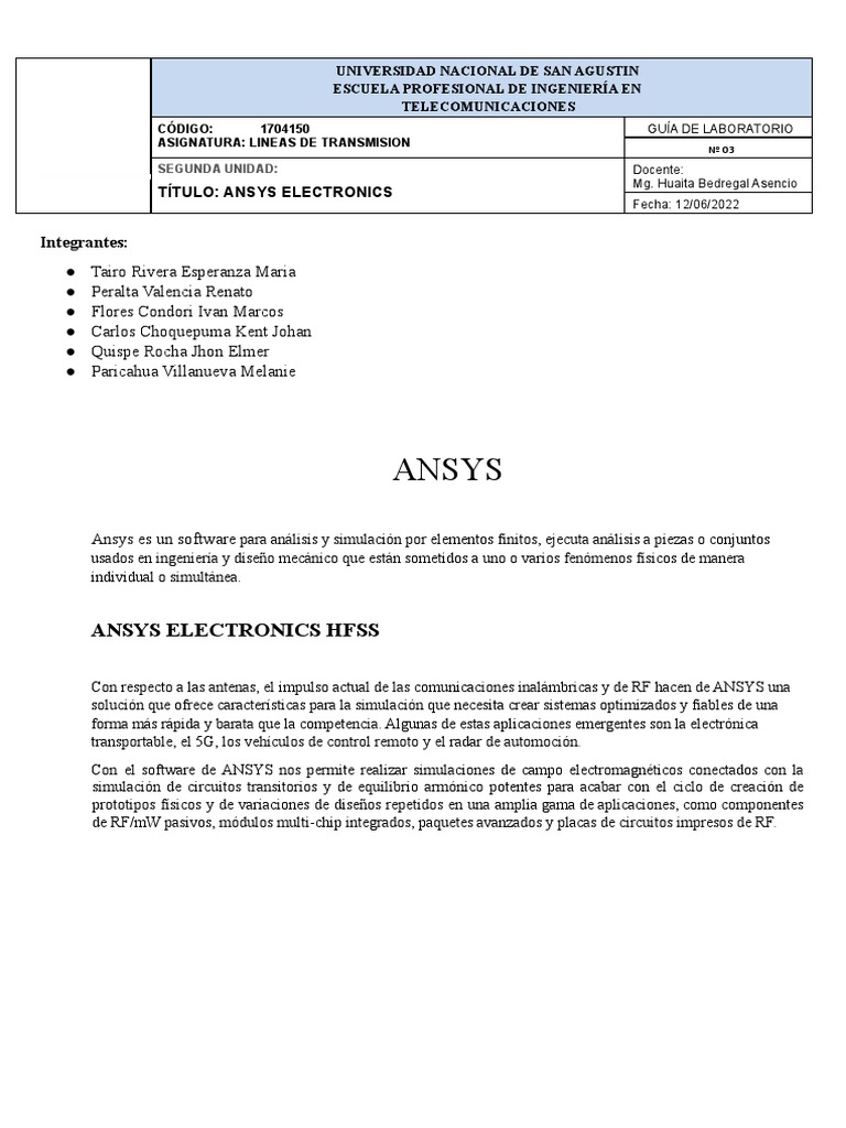 Tutorial ANSYS Electronics Desktop | PDF | Antena (Radio ...