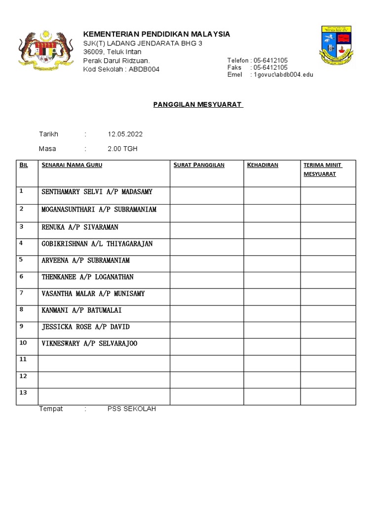 Surat Panggilan | PDF