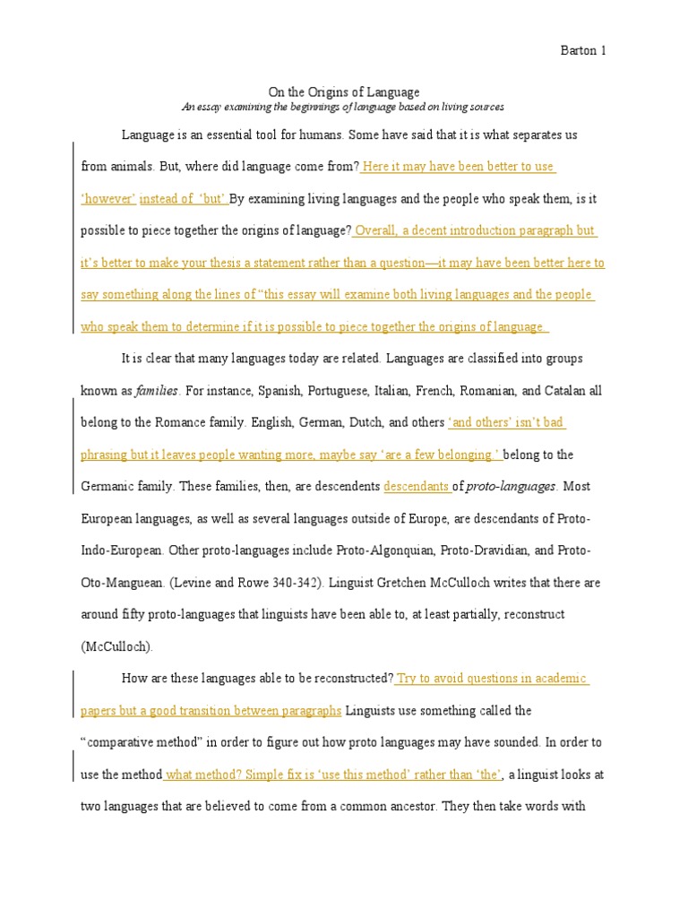 On The Origins Of Language Pdf Origin Of Language Neuroscience