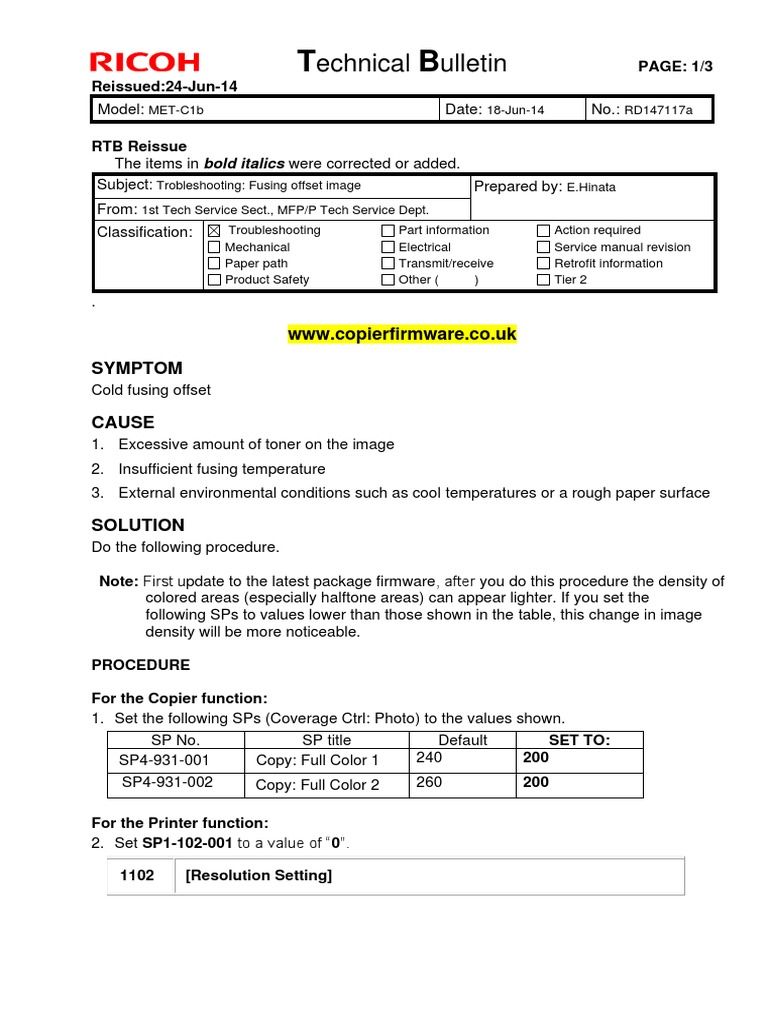 Fusing Offset Image METIS | PDF | Printer (Computing) | Office Equipment