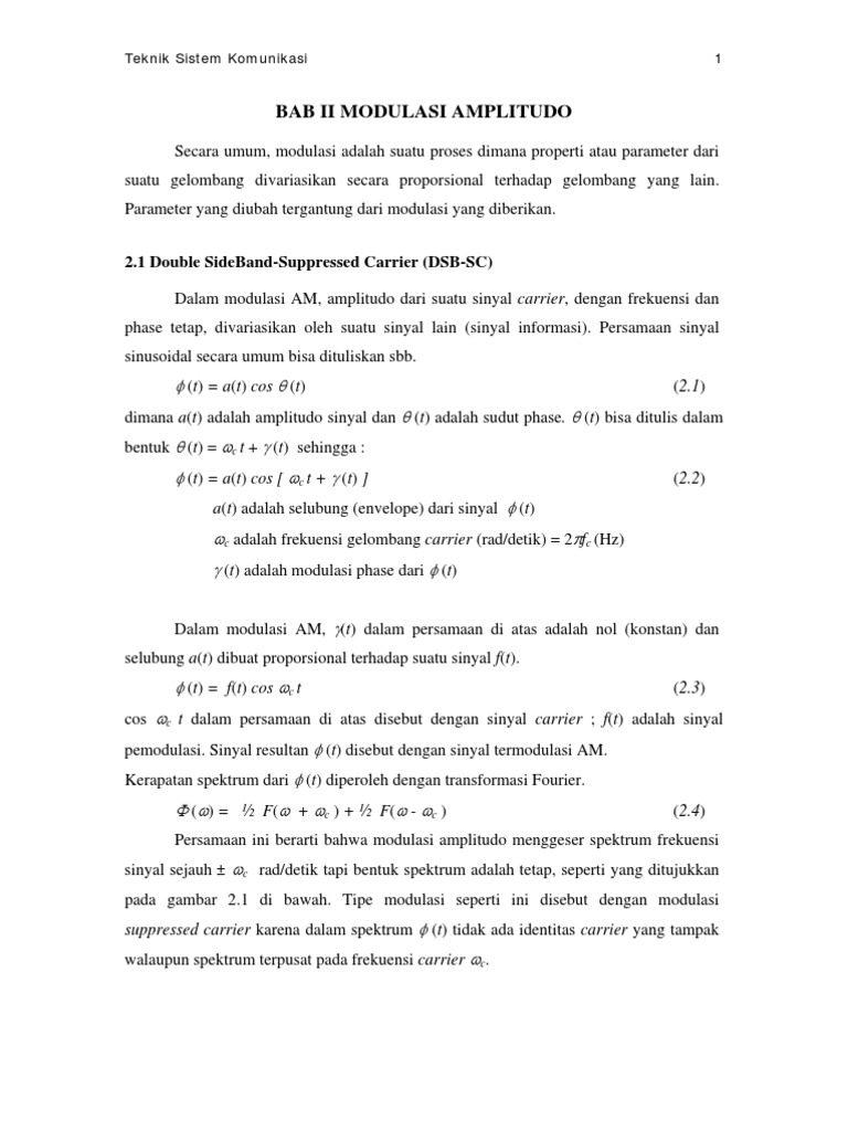 Bab II Modulasi Amplitudo | PDF