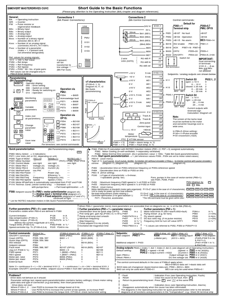 Siemens VC Default | PDF | Electric Motor | Parameter (Computer Programming)