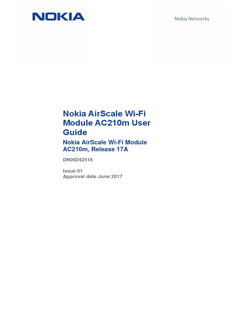 Nokia Airscale Wi-Fi Module Ac210M, Release 17A | PDF | Ip Address ...