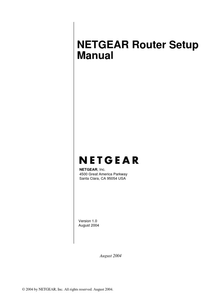 NETGEAR Router Setup Manual | PDF