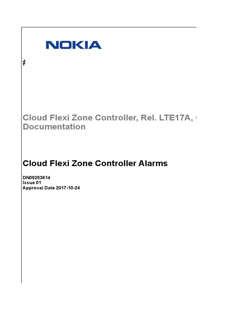 Cloud Flexi Zone Controller Alarms 17A | PDF | Computer Cluster ...
