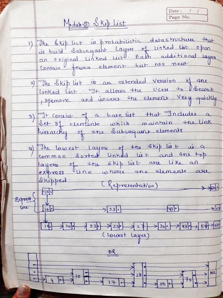 Skip List Notes | PDF