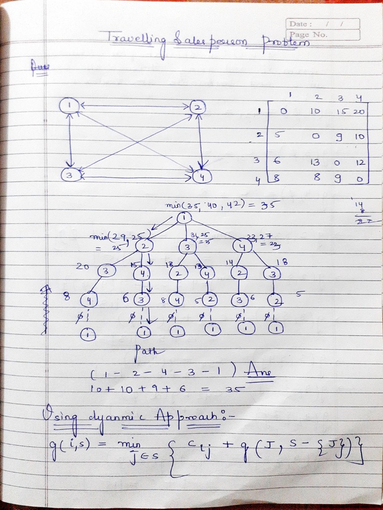 TSP Using DP Notes | PDF