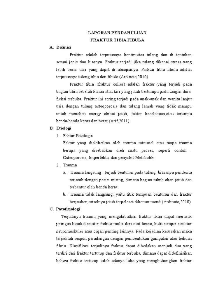 LP Fraktur Tibia Fibula Fix | PDF