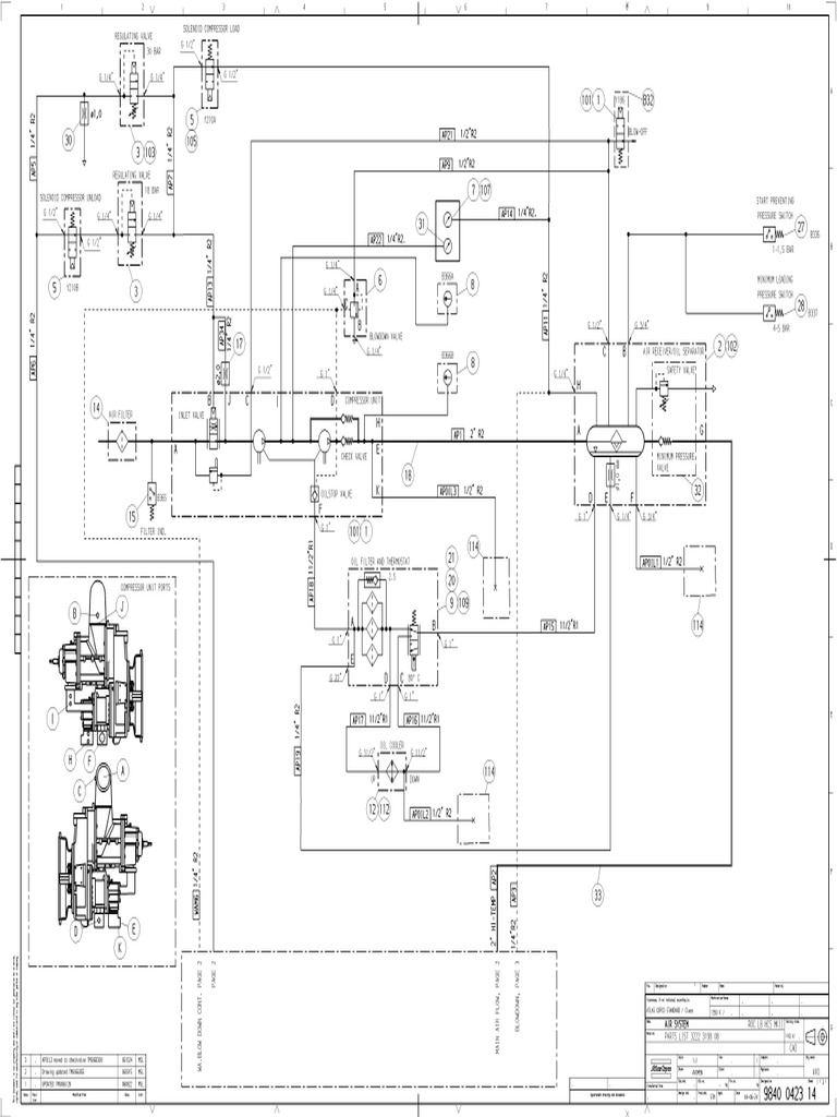 9840 0423 14 Pnuematic Diagram L8 | PDF