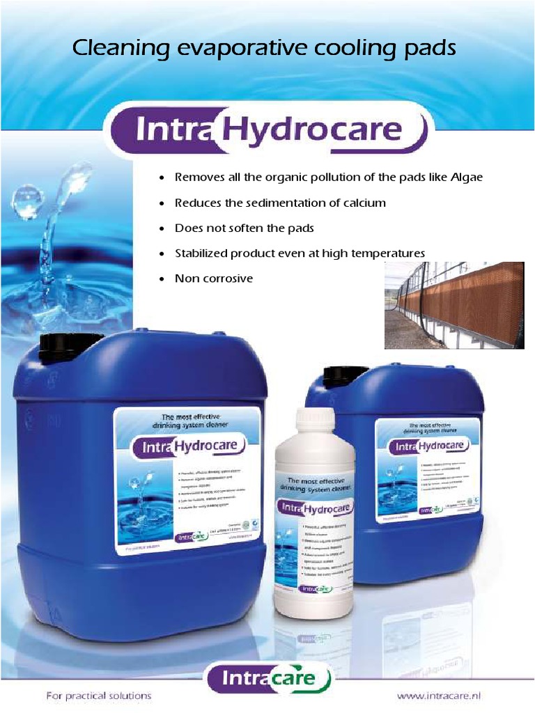 Intra Hydrocare for Cooling Pad Maintenance | PDF | Water | Algae