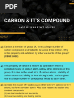 Carbon and Its Compounds PYQs | PDF | Ion | Chemical Bond