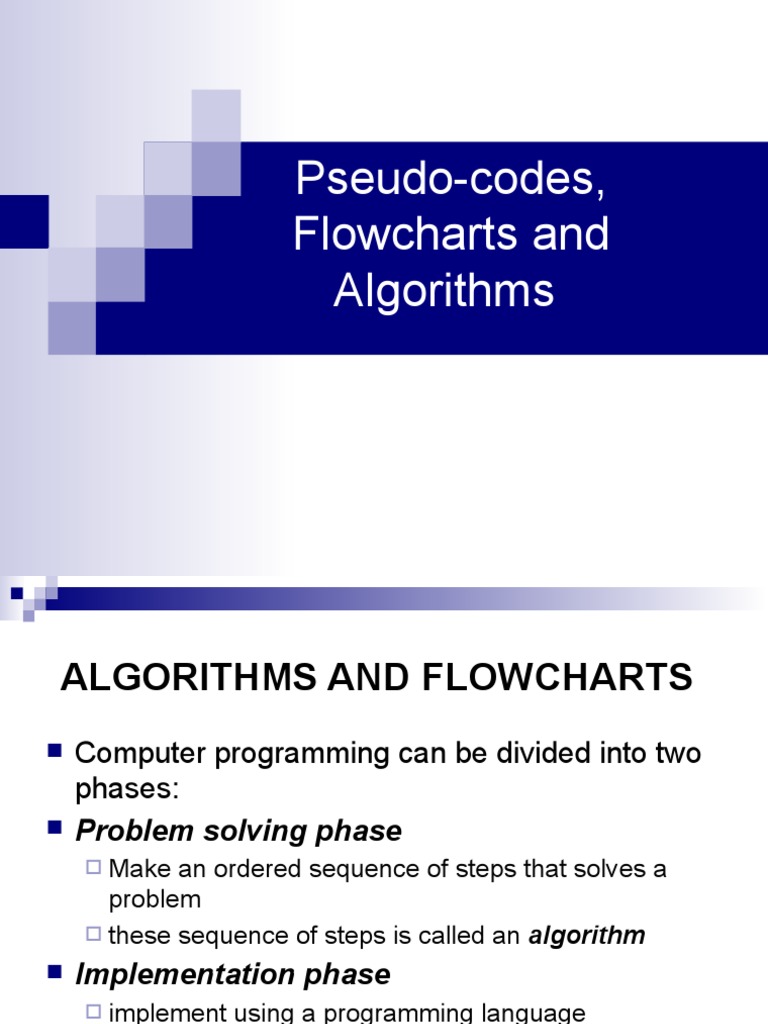 CMP 102 Introduction To CP Module 6 Pseudocodes and Flowcharts | PDF | Algorithms | Computing
