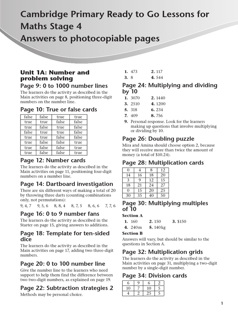 Ready To Go Lessons For Maths Stage 4 Answers | PDF | Litre | Area