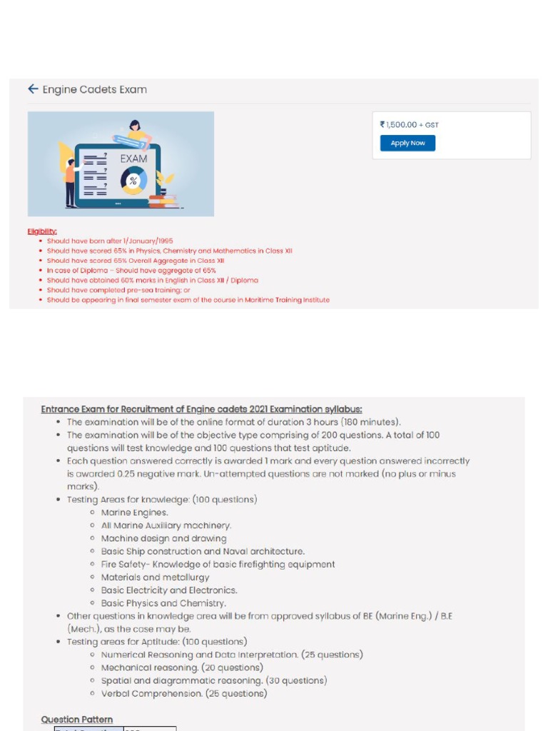 Synergy Exam Details | PDF