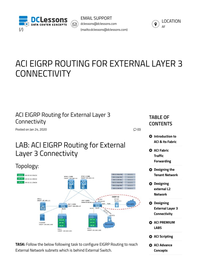ACI EIGRP Routing For External Layer 3 Connectivity - DCLessons | PDF ... ACI EIGRP Routing For External Layer 3 Connectivity - DCLessons | PDF ...