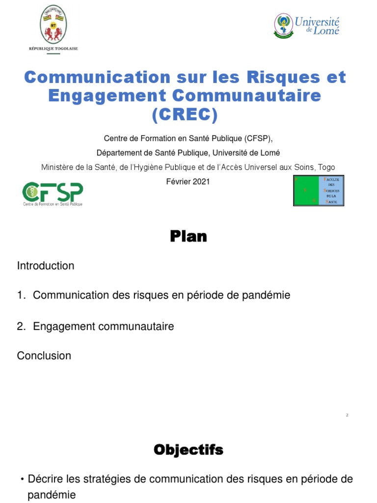 Communication des Risques et Engagement | PDF | Pandémie | Risque