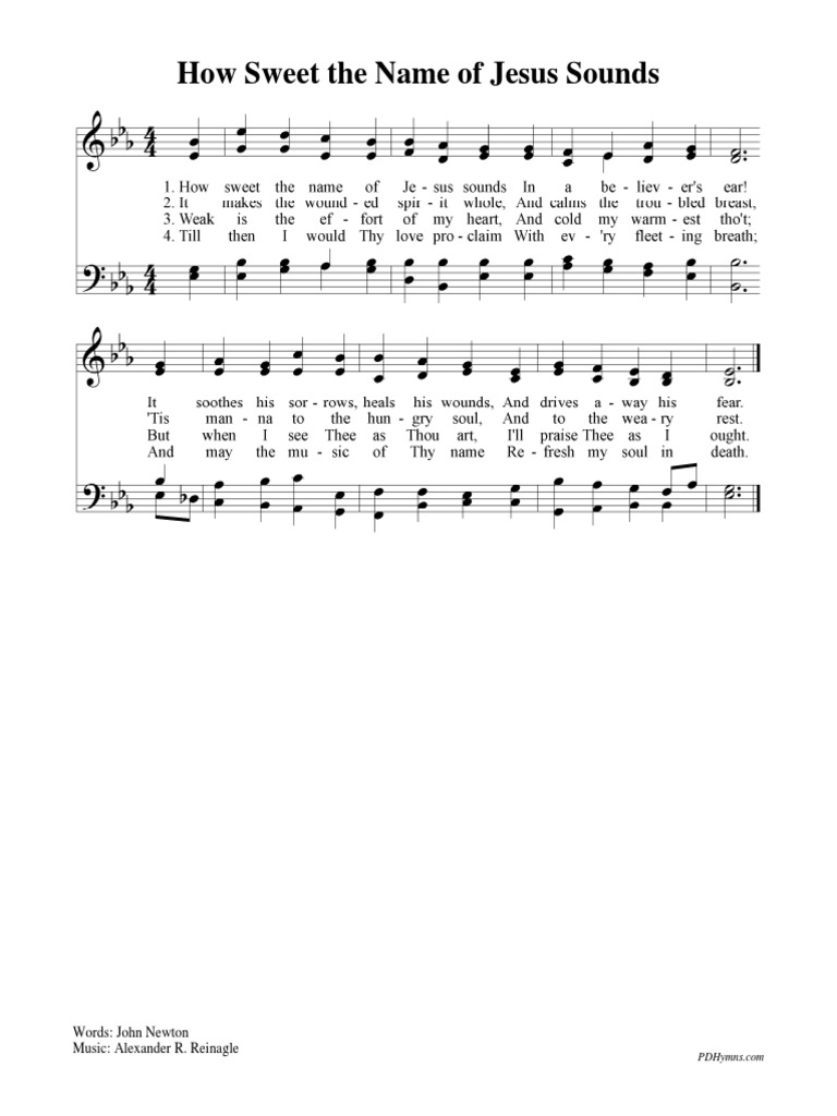 How Sweet The Name of Jesus Sounds - Arr2 - N | PDF