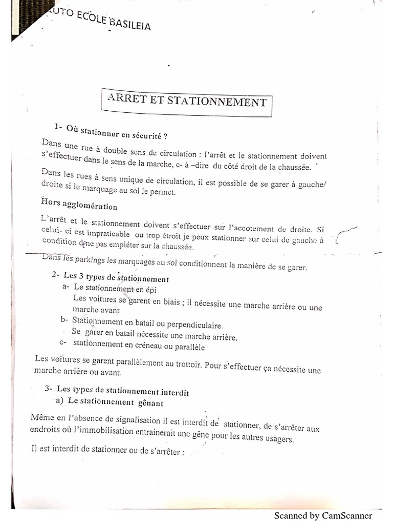 Cours Auto Ecole | PDF