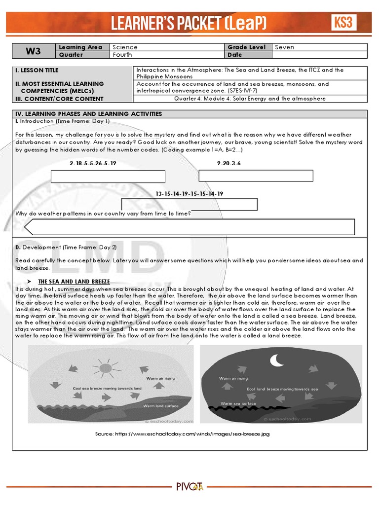 Q4 Science 7 Week4 | PDF | Monsoon | Rain
