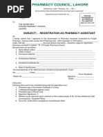 Application For Registration of Pharmacist, Enrolment of Pharmaceutical ...