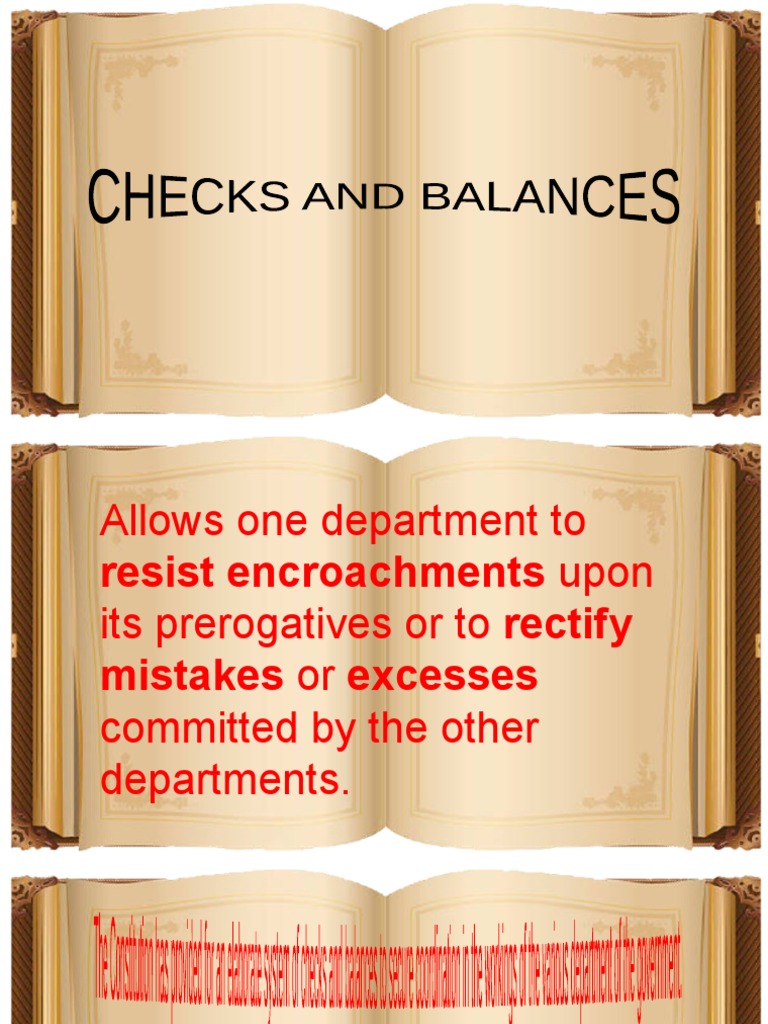 Checks and Balance | PDF | American Government | Presidents Of The ...