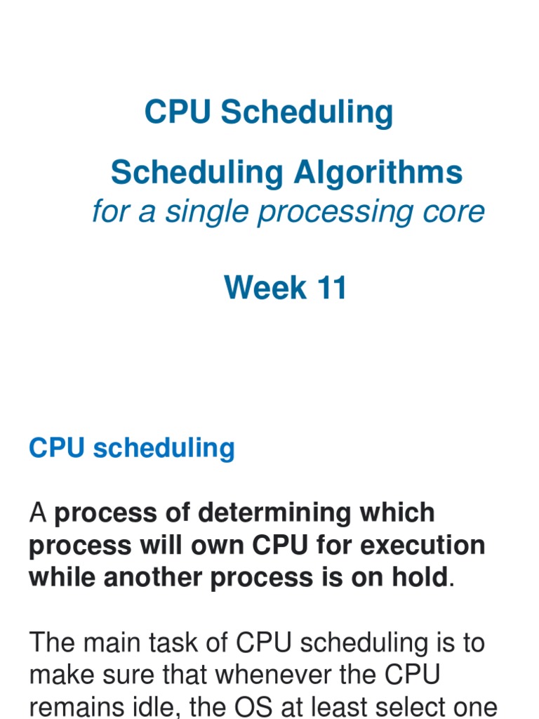 Scheduling Algorithms Update | PDF | Scheduling (Computing) | Process (Computing)