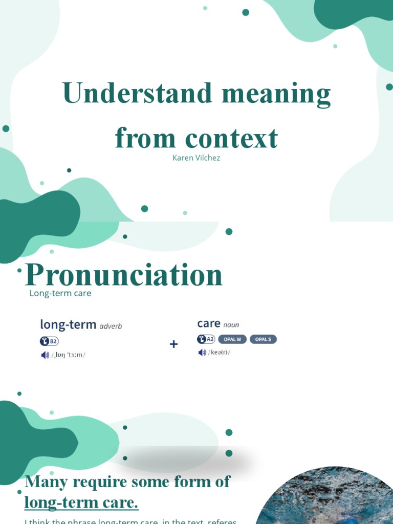 Understanding Meaning From Context | PDF