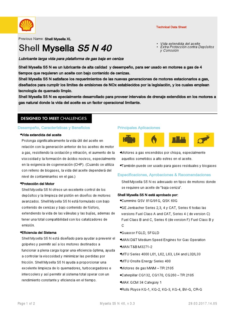 Shell Mysella S5 N 40 | PDF | Petróleo | Química