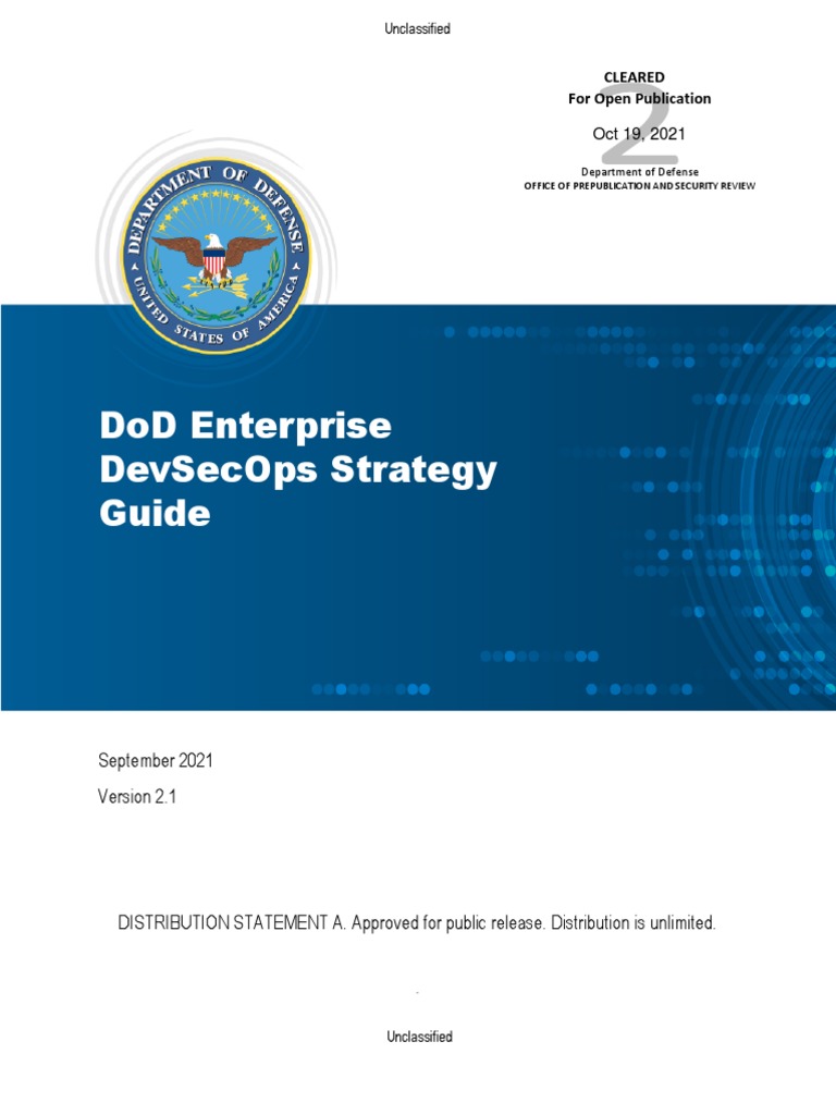 DoD Enterprise DevSecOps Strategy Guide - DoD-CIO - 20211019 | PDF ...