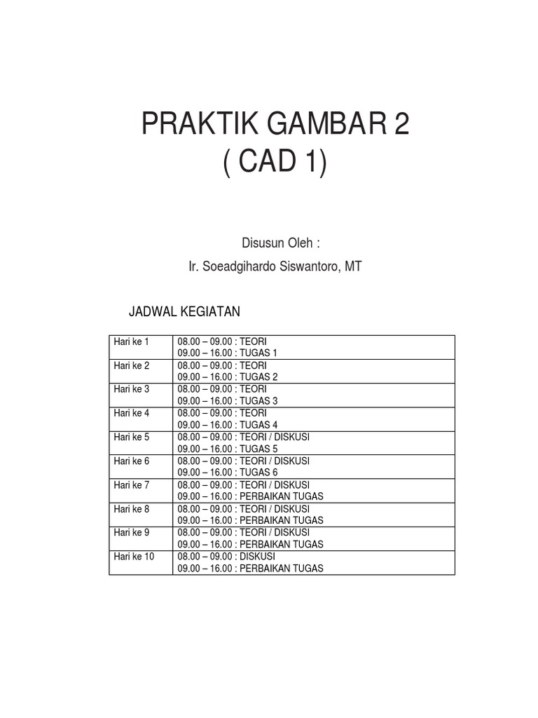 Modul Prakt GBR2 (CAD1) TRM 2021 | PDF