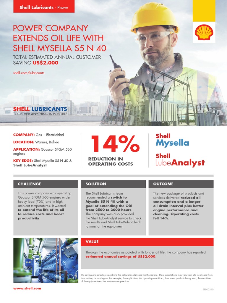Shell - Mysella - S5 N 40 PE00219 - Power | PDF | Lubricant