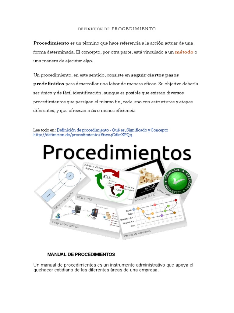 Definición de Procedimiento Sistemas | PDF | Business | Informática
