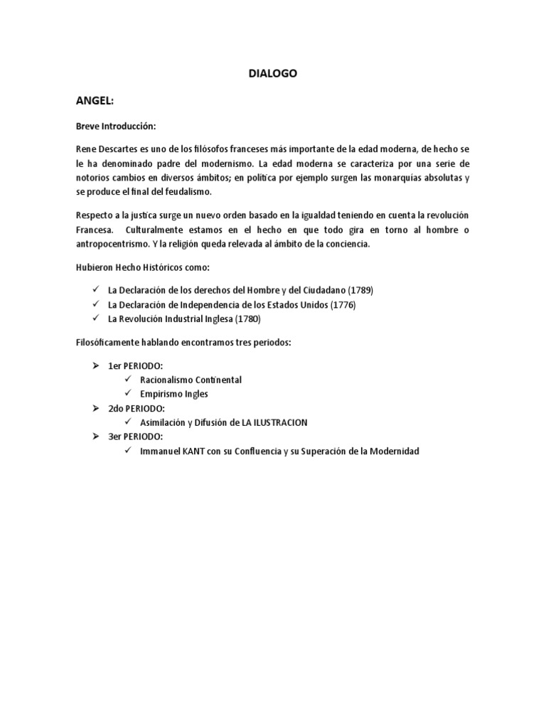 Filosofía de Descartes: Duda y Existencia | PDF | René Descartes | Realidad