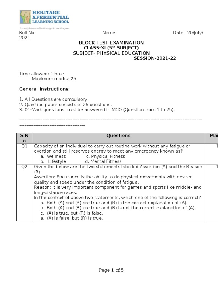 Sub 5 Question Paper Format | PDF | Disability | Diabetes
