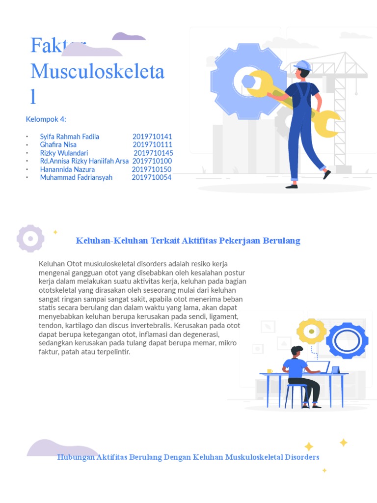 Faktor Muskuloskeletal Kel.4 Ergonomi | PDF