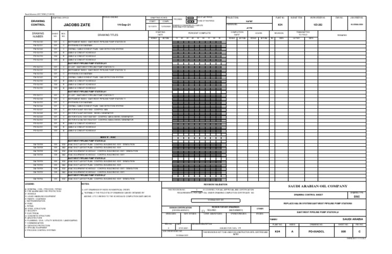 Jacobs Zate: Drawing Control 14-Sep-21 | PDF | Pipeline Transport ...