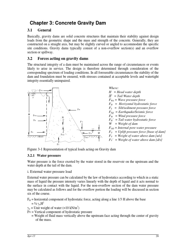 Chapter 3-Concrete Gravity Dam | Download grátis PDF | Dam | Elasticity ... Chapter 3-Concrete Gravity Dam | Download grátis PDF | Dam | Elasticity ...