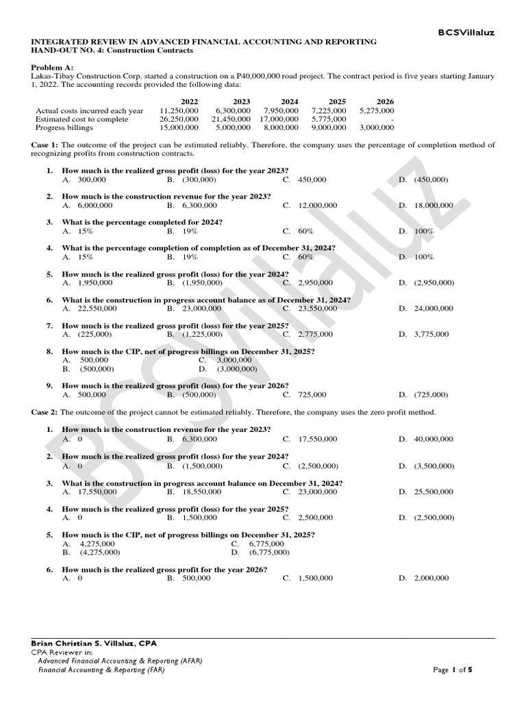 Bcsvillaluz: Advanced Financial Accounting & Reporting (Afar) Financial ...