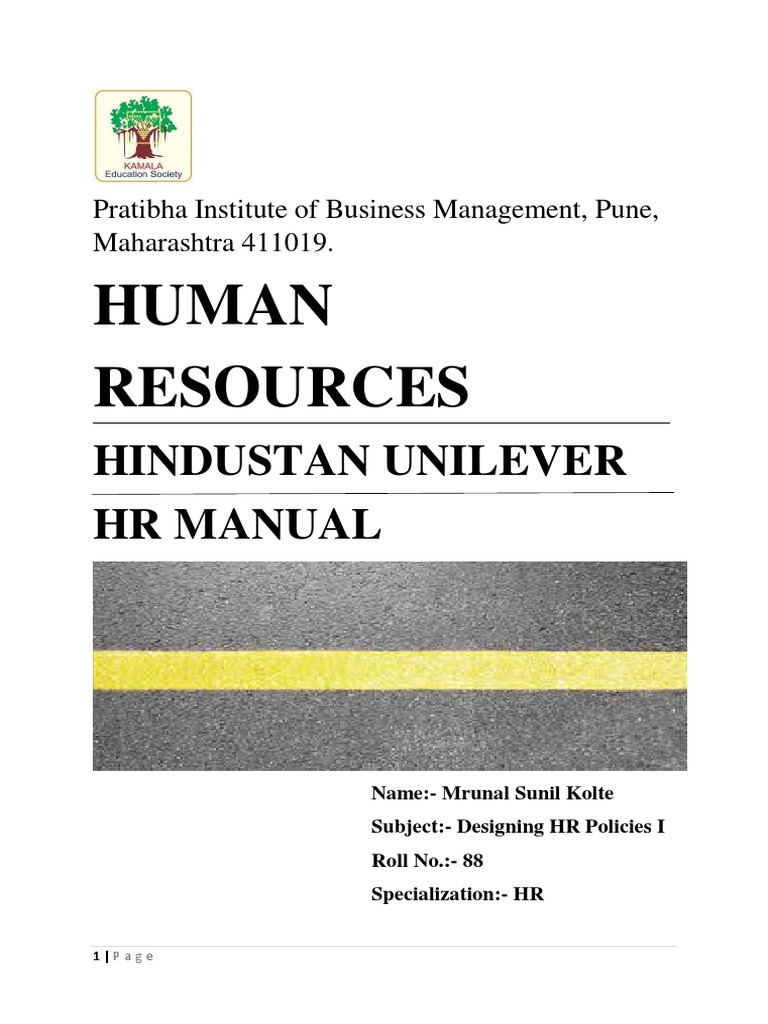 Human Resources: Hindustan Unilever HR Manual | PDF | Employment | Salary