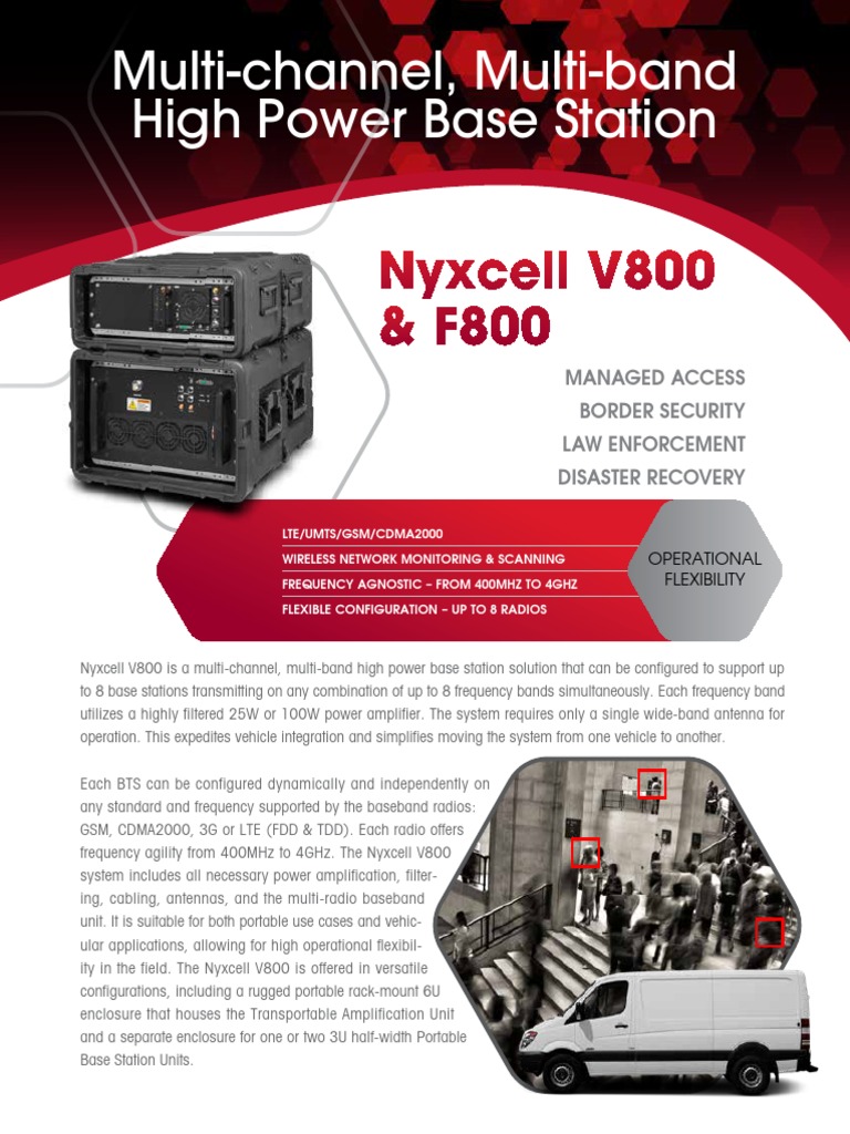 Multi-Channel, Multi-Band High Power Base Station: Nyxcell V800 & F800 ...