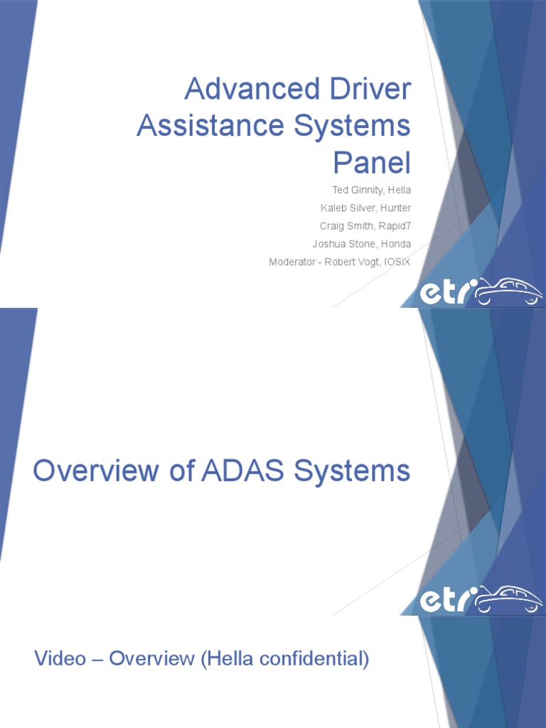 ADAS Panel - Update 5-4-17 | PDF | Transportation Engineering | Off ...
