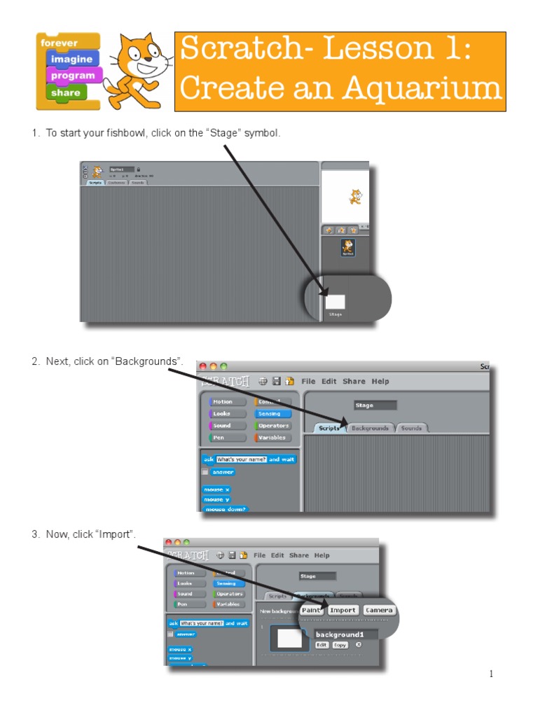 Aquarium | PDF | Scratch (Programming Language) | Double Click